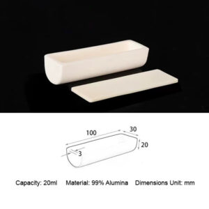 Half Round High Purity Alumina (Al2O3) Boat Crucibles with Covers