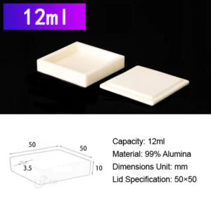 99% Alumina Square Crucible with Lid for Muffle Furnace